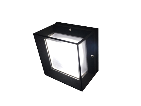 6W LED WALL LIGHT BLACK 3K TEMPERED GLASS IP54 (D) - ANL Lighting