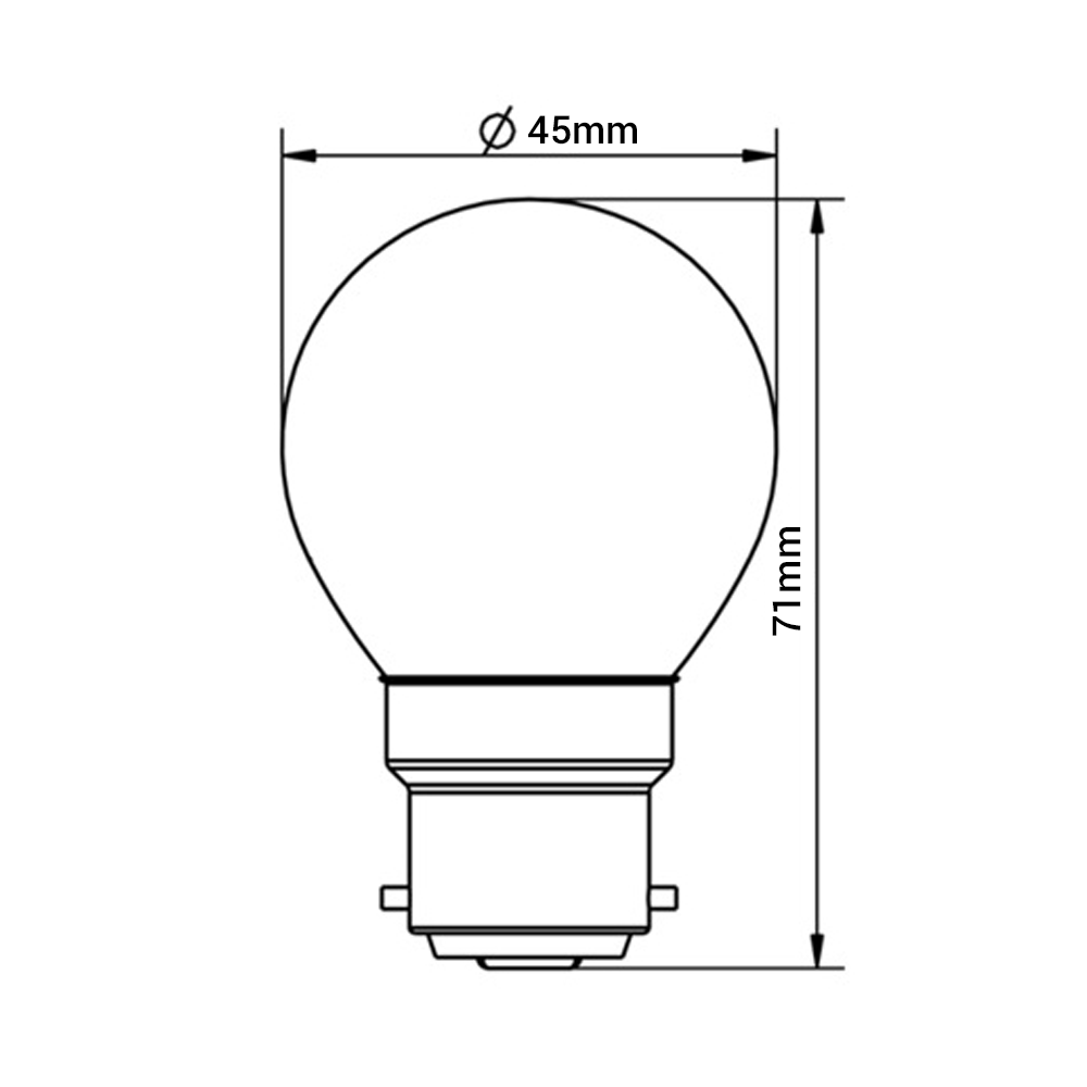 LED FANCY ROUND B22 3W GREEN (D) - ANL Lighting