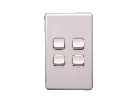 4 Gang Switch - White - ANL Lighting