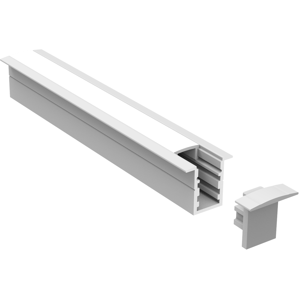 ALUMINIUM PROFILE RECESSED 10 X 15MM INC DIFFUSER - ANL Lighting