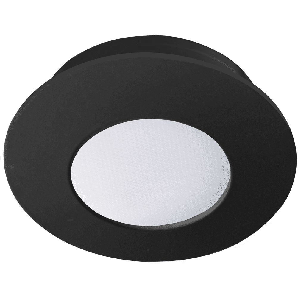 2.5W 3000K Recessed LED Shelf/Cabinet Downlight in Black - ANL Lighting