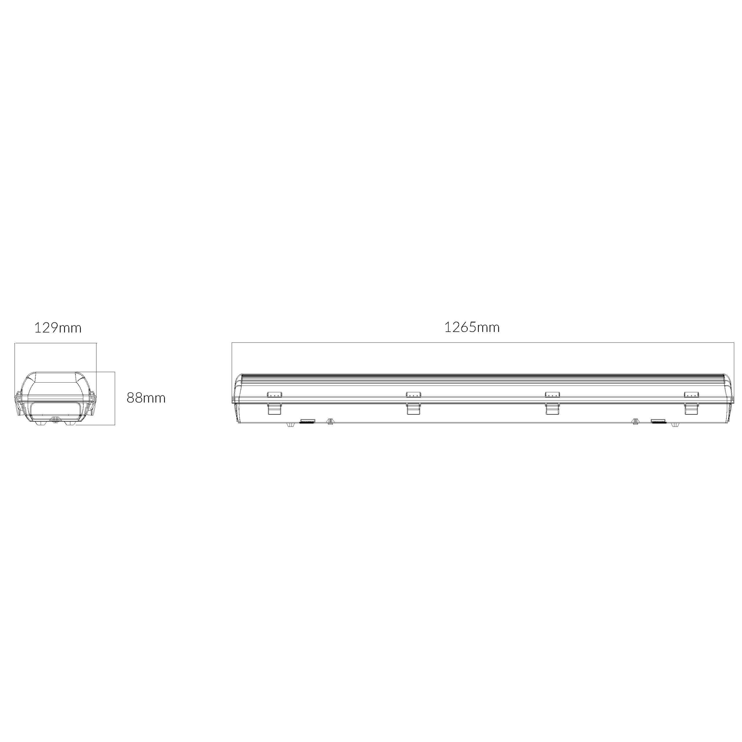 LED 40W WIDE BODY W/PROOF BATTEN 4FT 3CCT IP65 - ANL Lighting