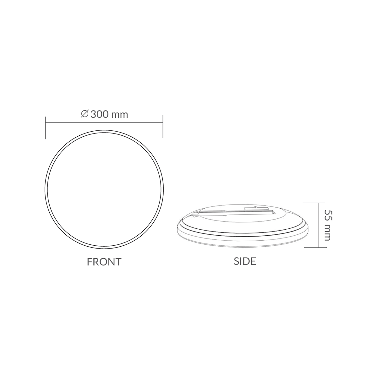 24W LED CEILING LIGHT POWER ADJUSTABLE IP44 300MM 3CCT QUICK CONNECT ...
