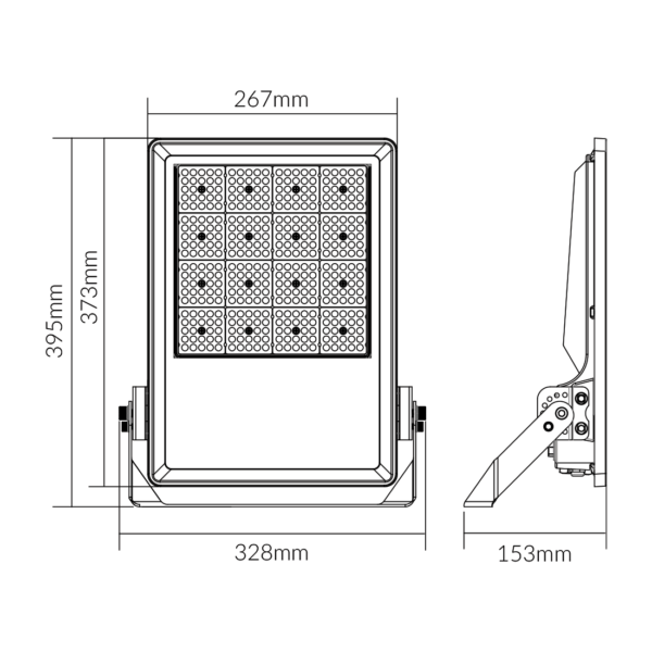 LED FLOODLIGHT 200/160/120W SWITCHABLE 4K RA80 0-10V 16KV SURGE ...